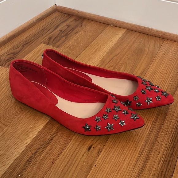 bp | Shoes | Bp Red Suede Flats With Star Studs | Poshmark